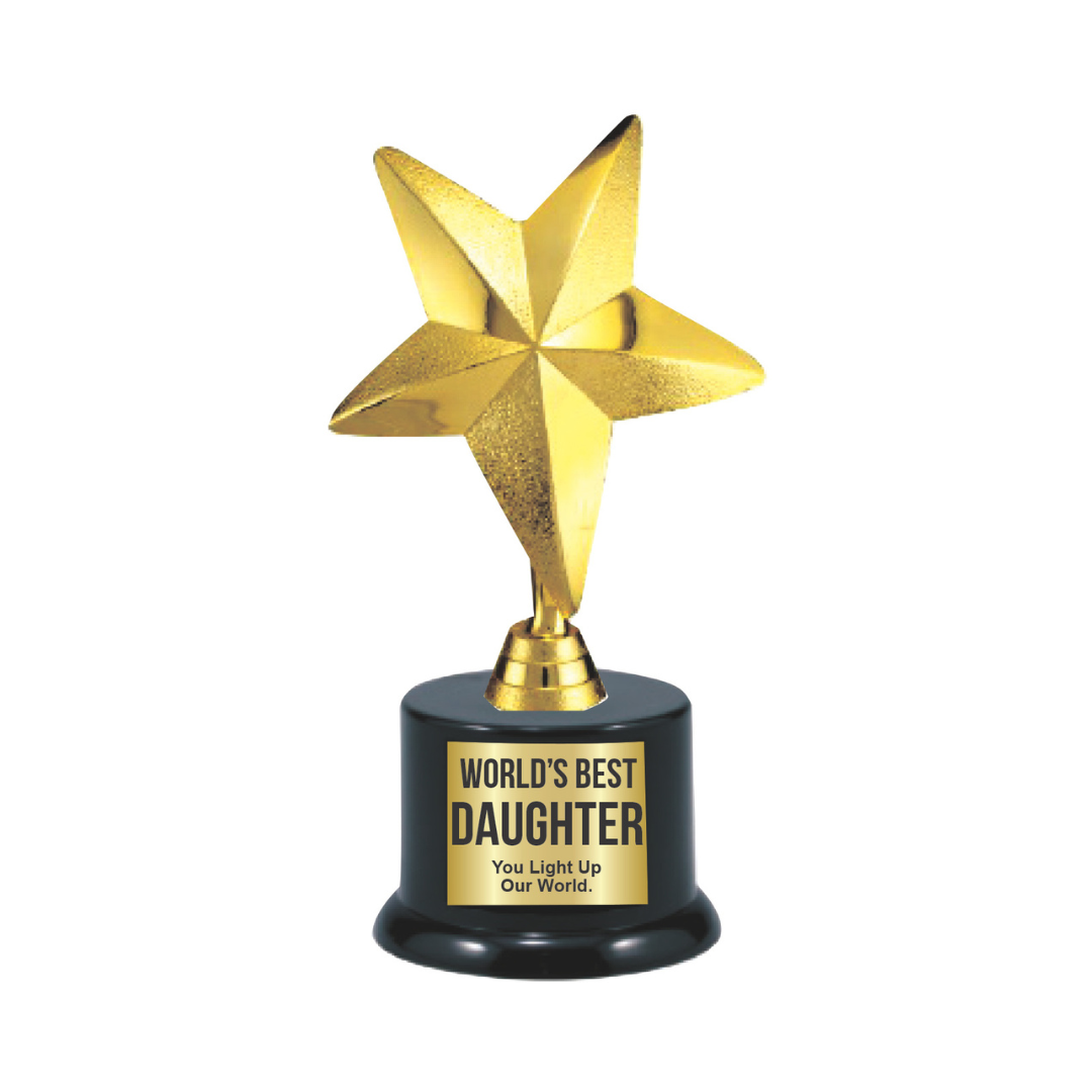 World’s Best Daughter Trophy 7" – Daughter Star Award Gift