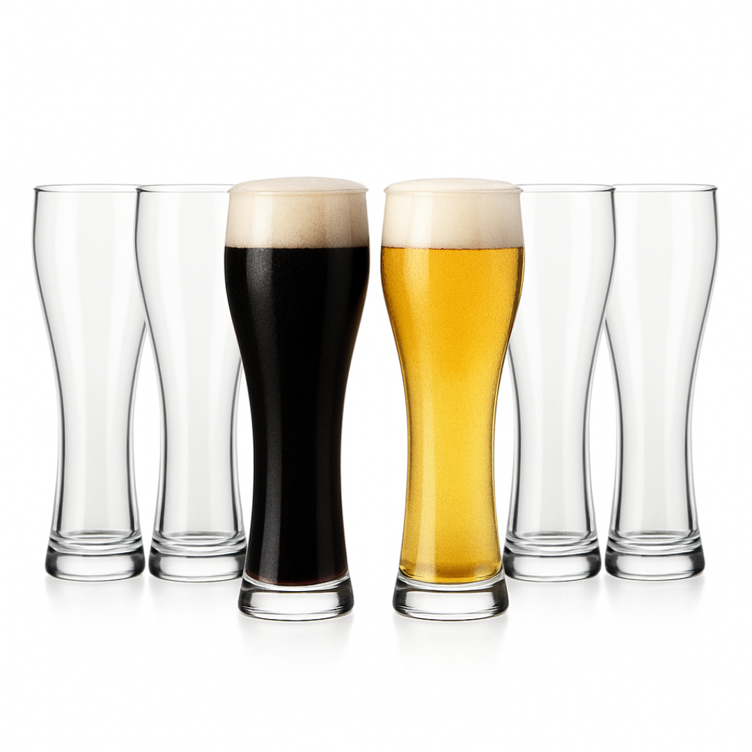 Tall Weizen Beer Glass 16oz – Durable Beer Drinking Glass