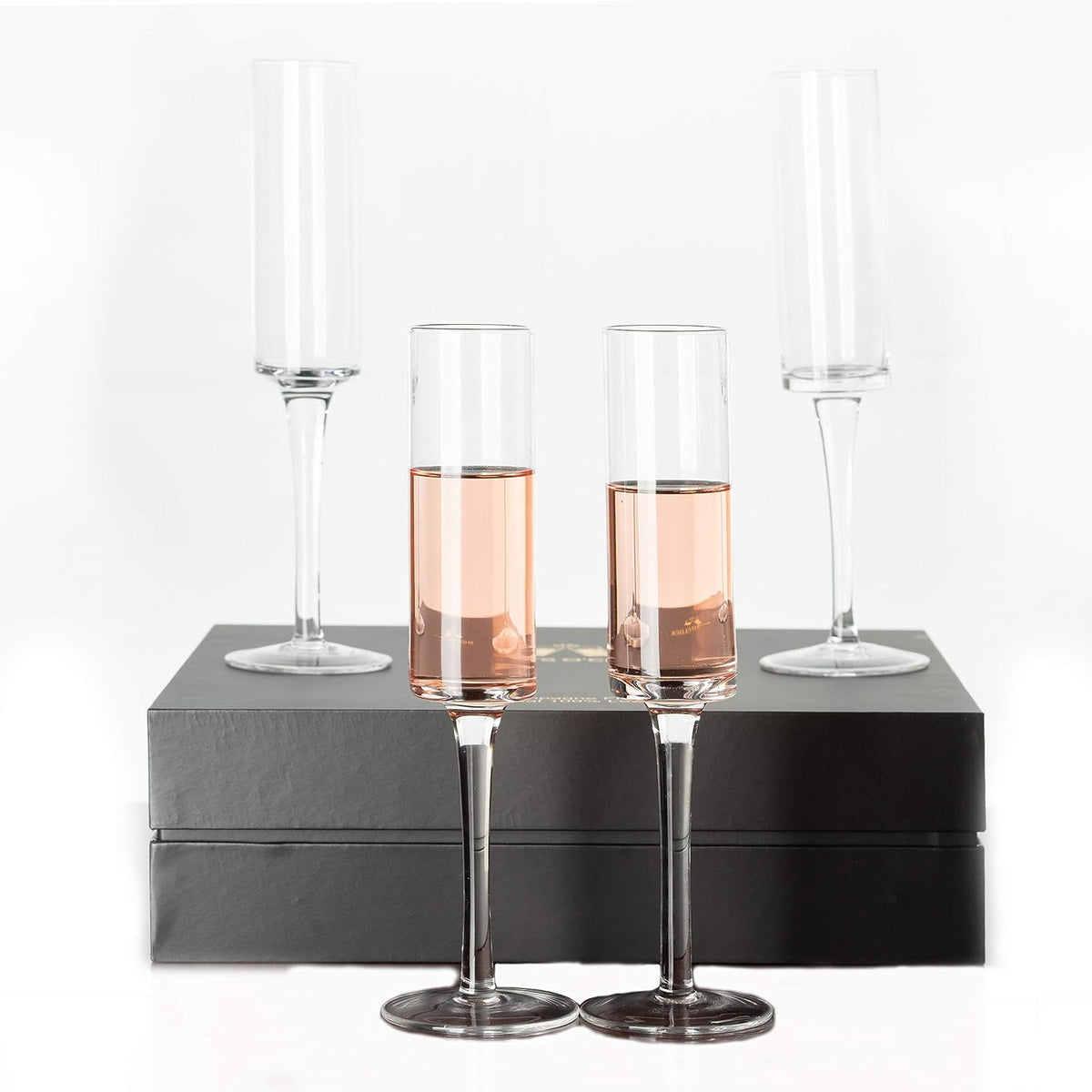 Champagne Flutes - Crystal Mimosa Glasses (6oz/180mL)
