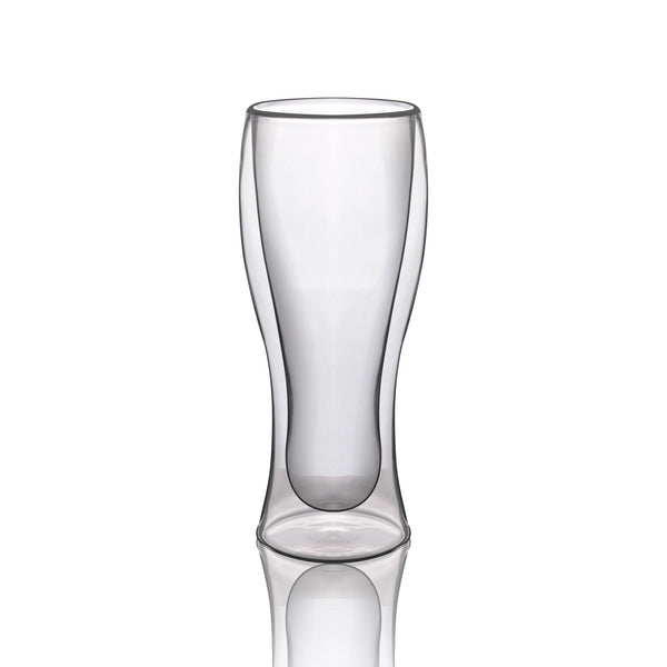 Double Walled Beer Drink Glass Mugs - Set of 4 (Without Handle)