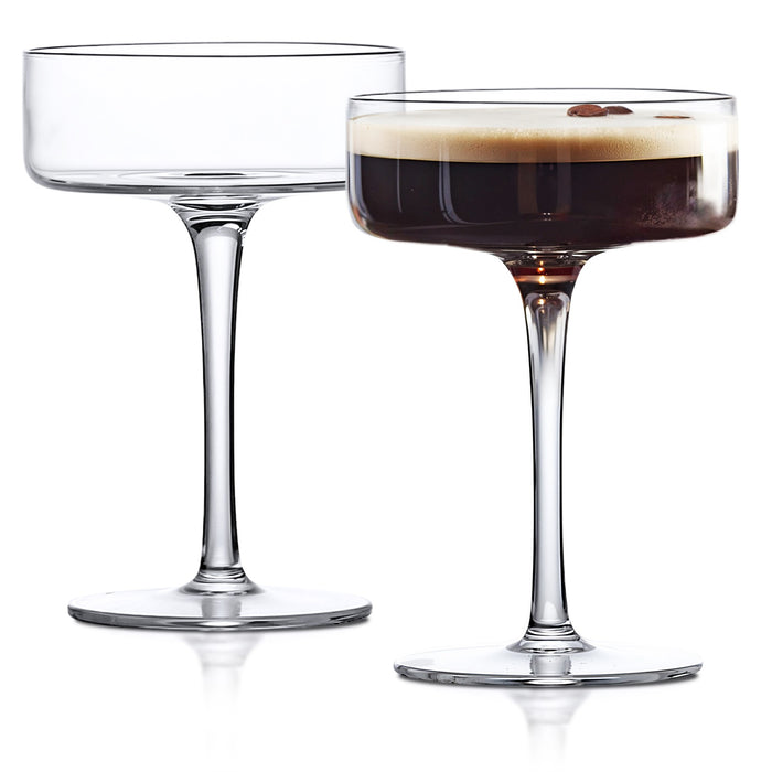 Clear Cocktail Martini Coupe Glass - 6.5oz (Set of 2 or 4)